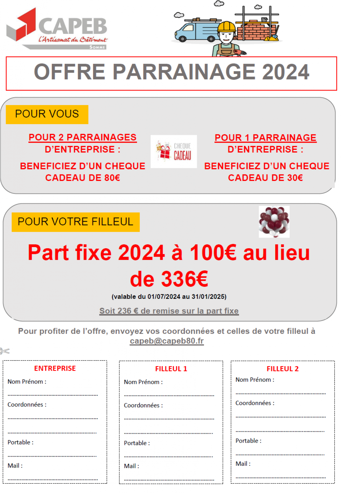 OFFRE PARRAINAGE 2024 ・ CAPEB